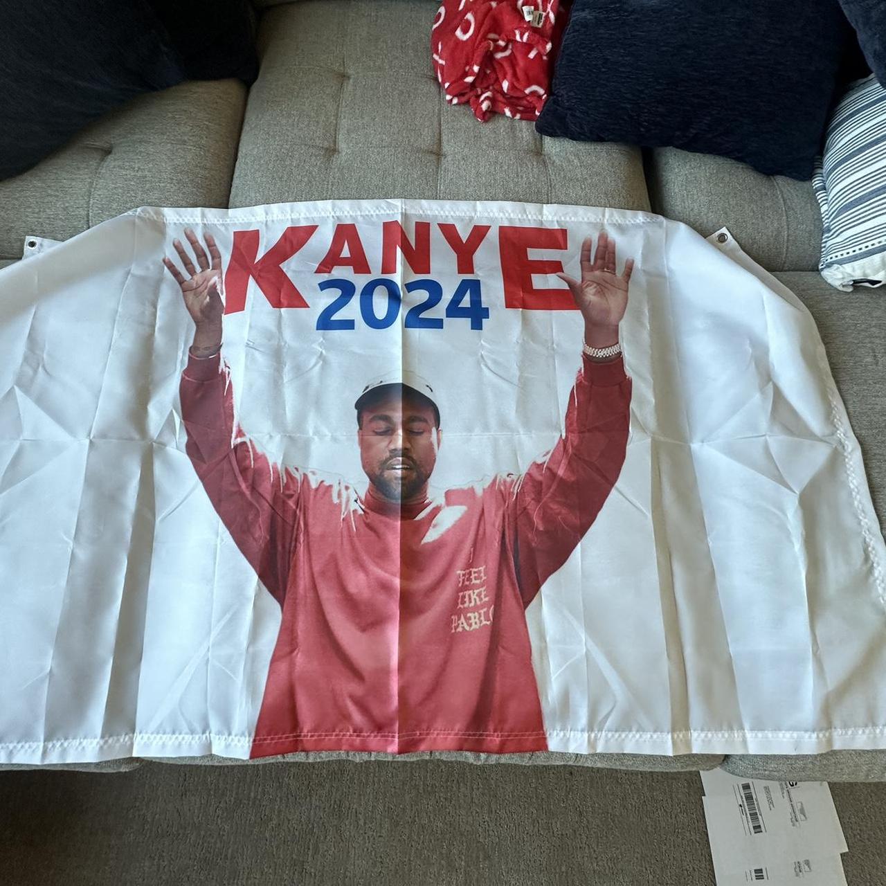 Large Kanye west 2024 flag Hand for refferance... - Depop