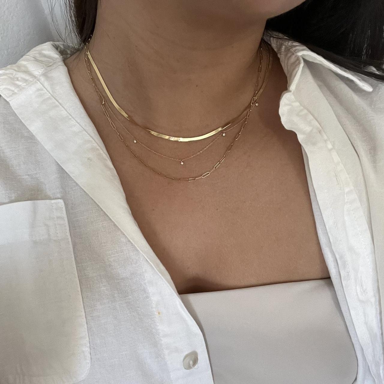 mejuri 14k gold boyfriend bold chain necklace! still... - Depop