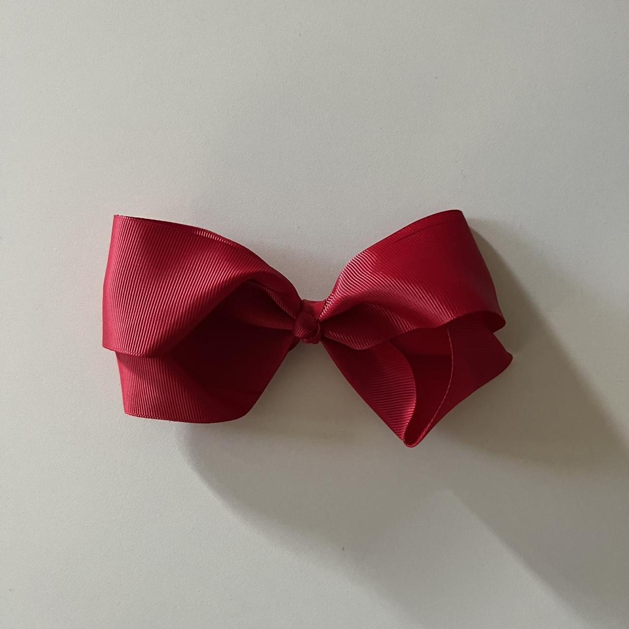 Red bow clip #bowclip #hairclip #coquette #fairy... | Depop