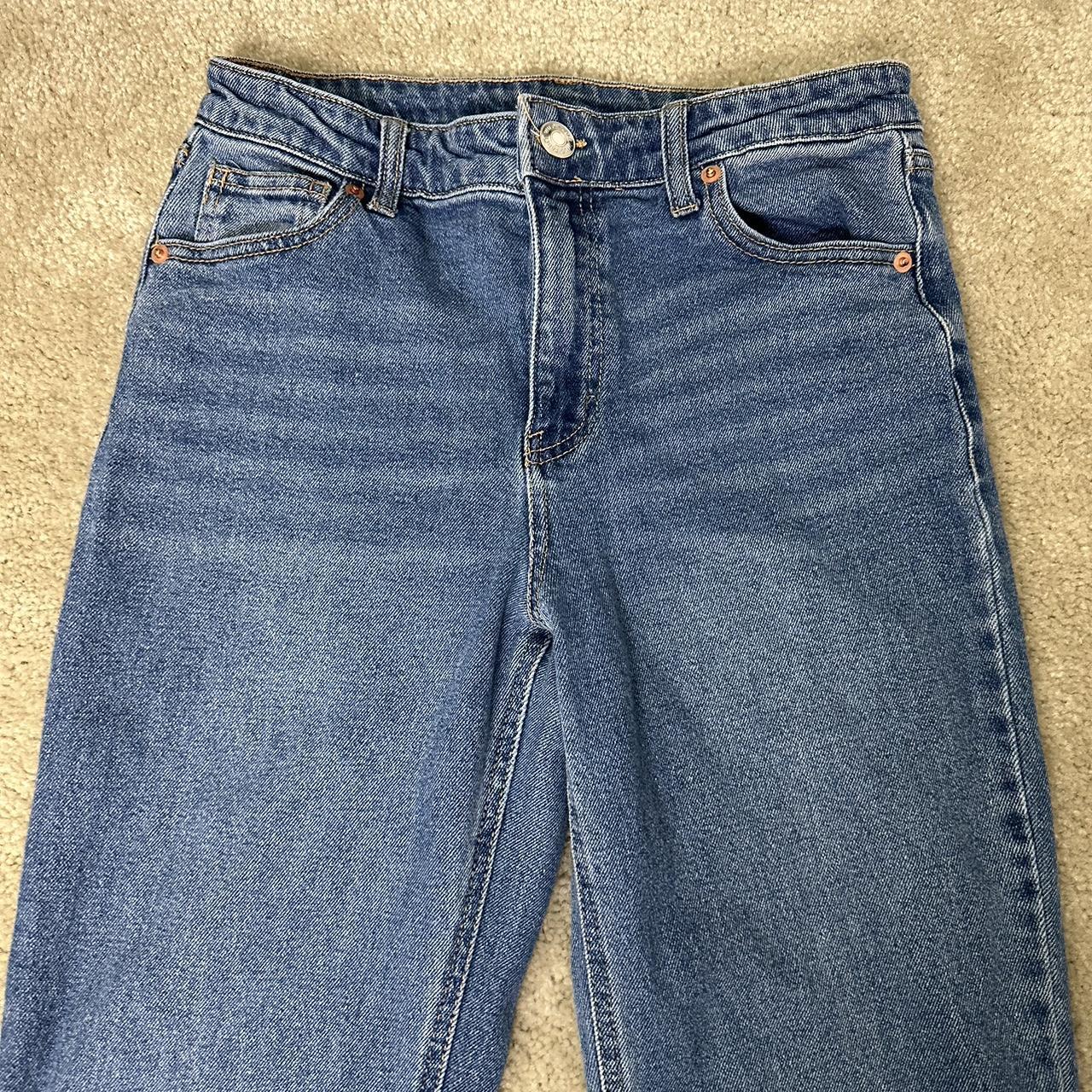 Dark Wash Target Brand Jeans with distressing on the... - Depop
