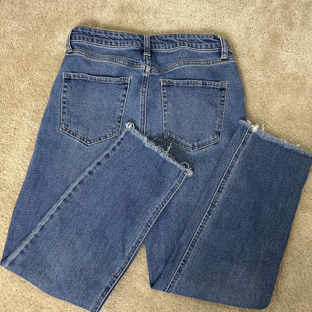 Dark Wash Target Brand Jeans with distressing on the... - Depop