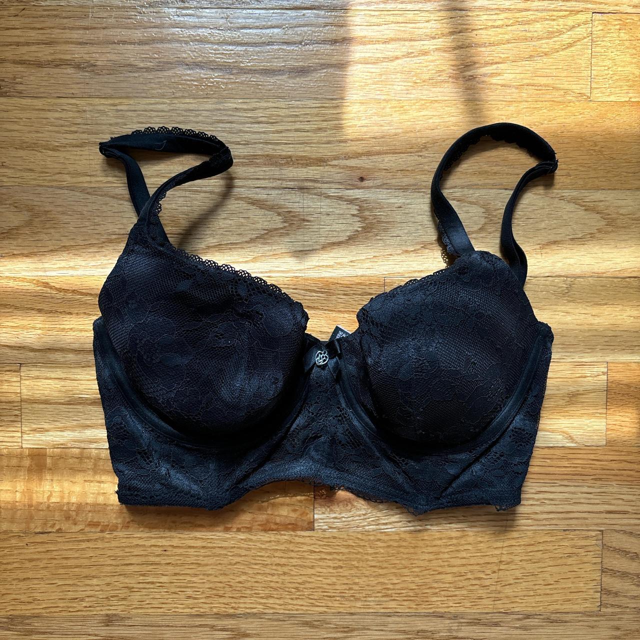 Victoria’s Secret black lace bra. tag reads 34C.... - Depop