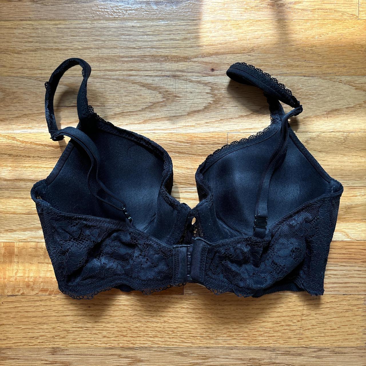 Victoria’s Secret black lace bra. tag reads 34C.... - Depop