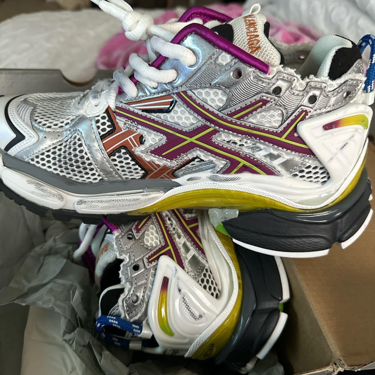 balenciaga runner runner sneaker in multicolor mesh... - Depop