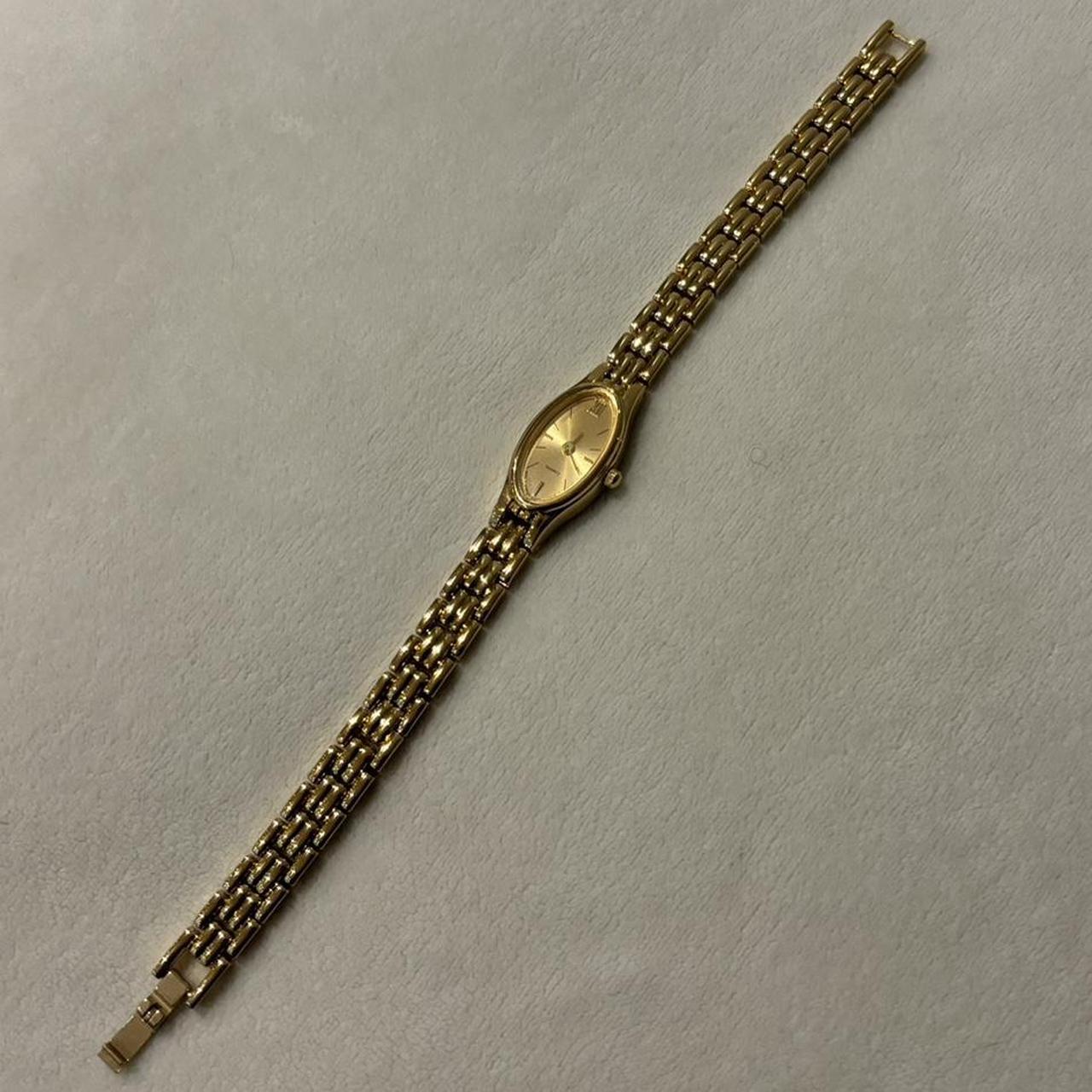 vintage gold japanese watch fully functional and... - Depop