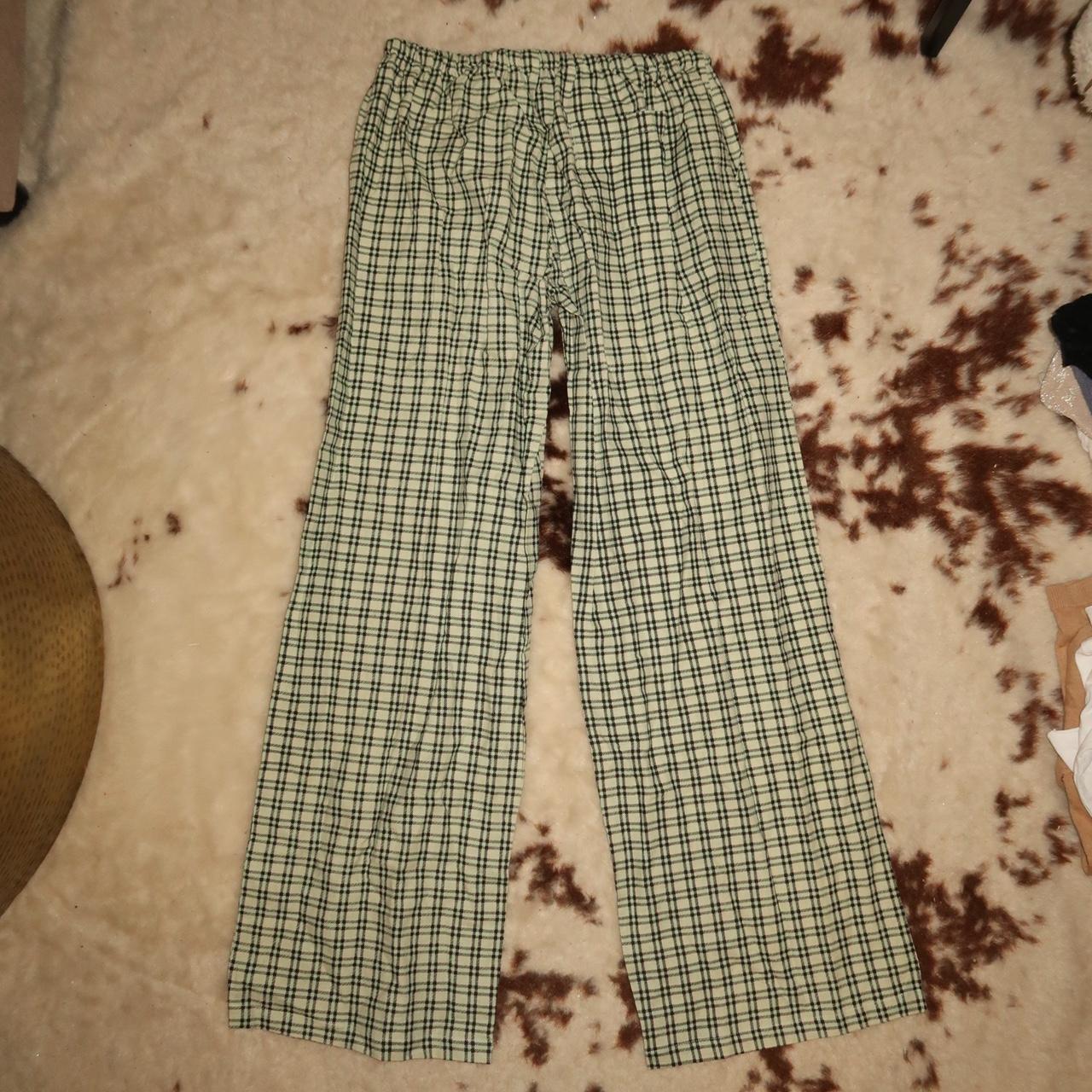 Motel Rocks Green and white plaid pants brand new... | Depop