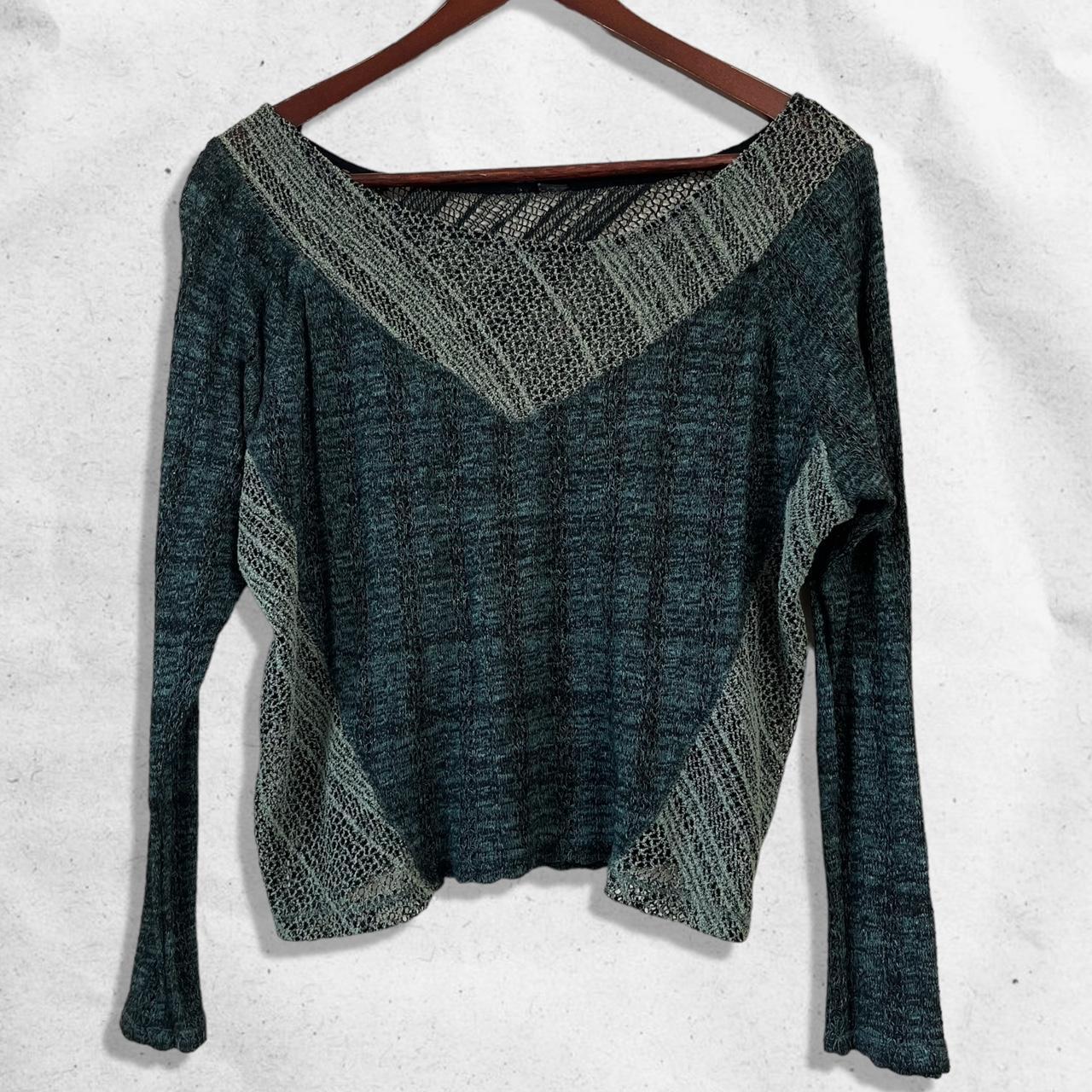 Vintage open weave sweater adorable deep... - Depop