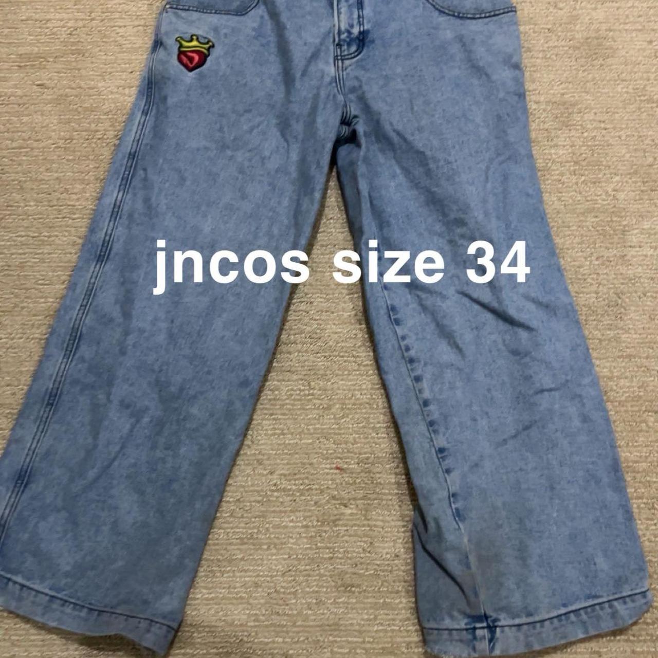 Blue JNCO baggy jeans real barley worn | Depop