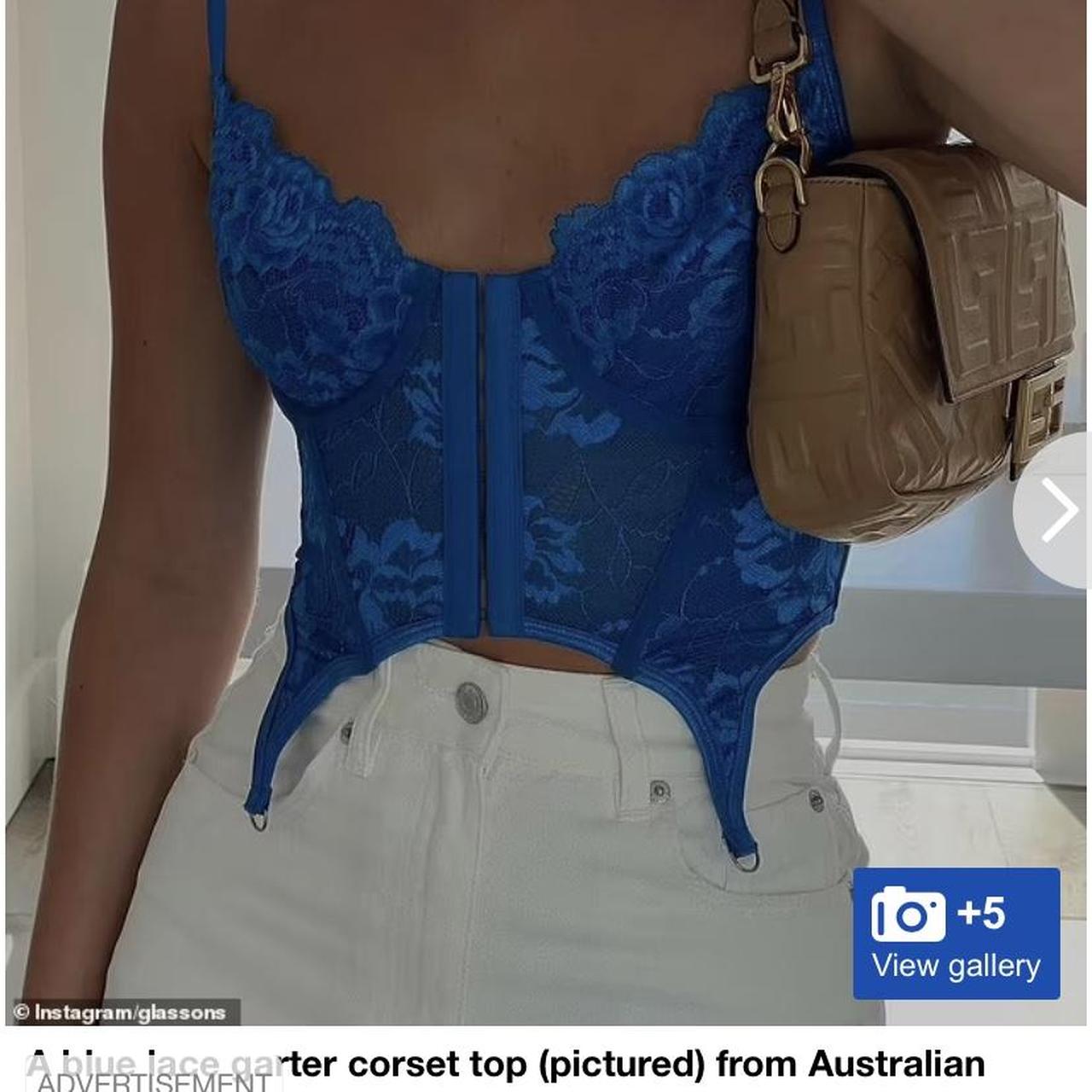 Glassons ‘Sopha Dopha’ viral blue corset. in... - Depop