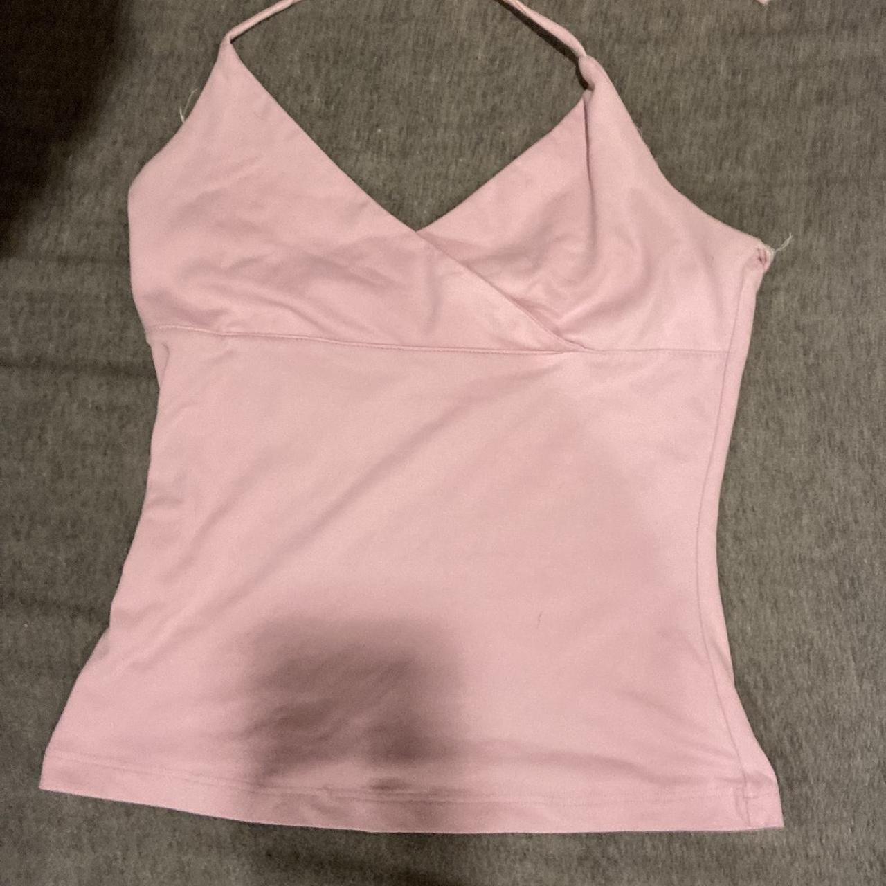 Baby pink halter top // baby pink halter top Best... - Depop