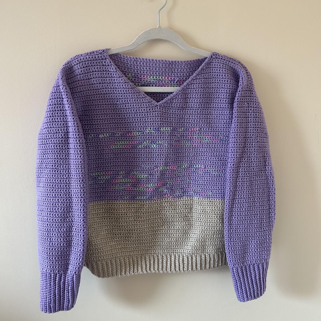 HANDMADE CROCHET ABSTRACT JUMPER **moving house so... - Depop