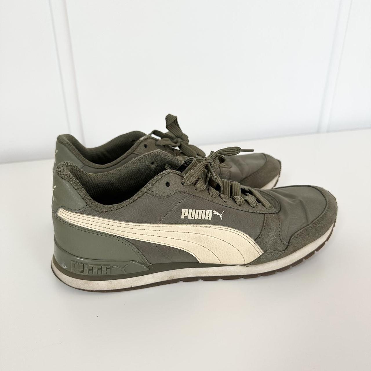 puma st runner v3 olive green sneakers men’s size... - Depop