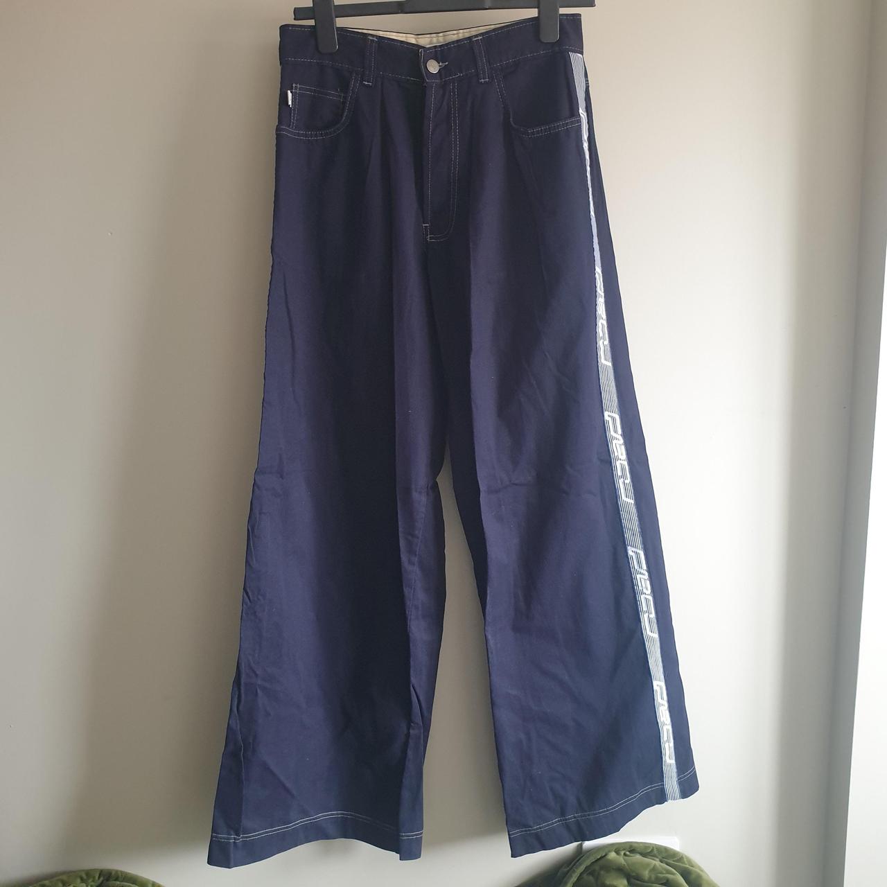 Vintage Road Jeans Jumbo wide leg phat pants with... - Depop