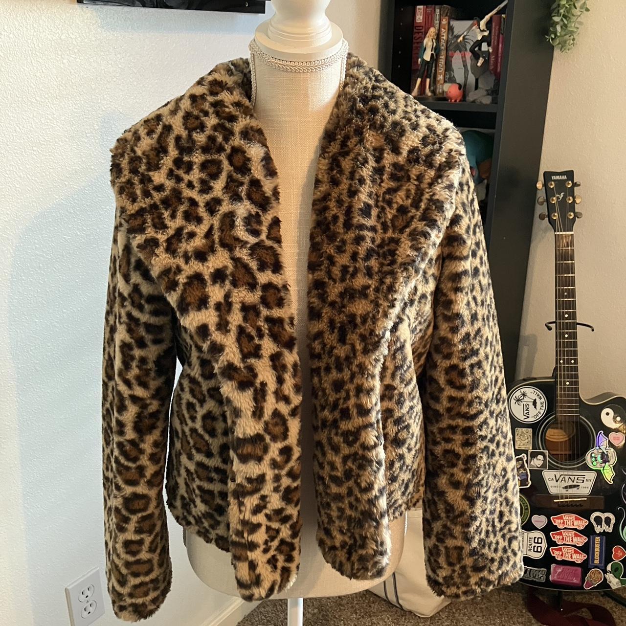 Wild Fable Cheetah Print Coat Small Super cute y2k... - Depop