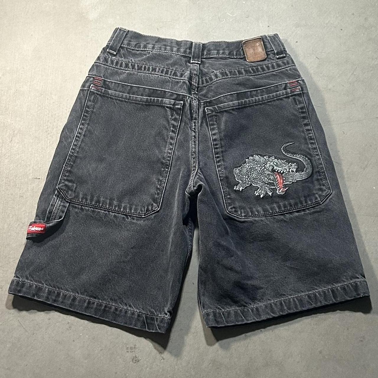 Vintage 2000s Y2K TRIBAL JNCO shorts gators quad... | Depop
