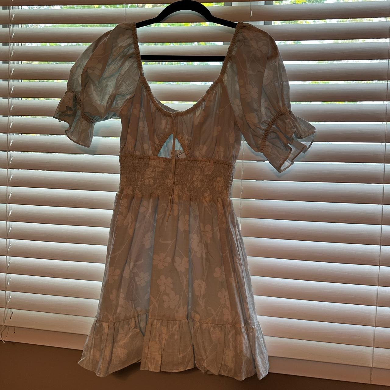 Sabo Skirt Women's Blue and White Dress | Depop