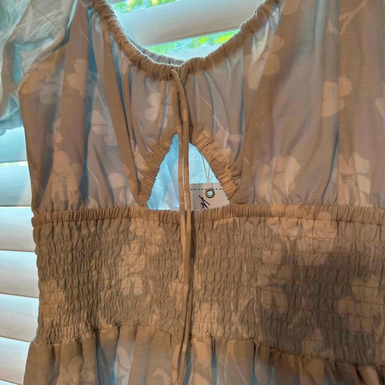 Sabo Skirt Women's Blue and White Dress | Depop