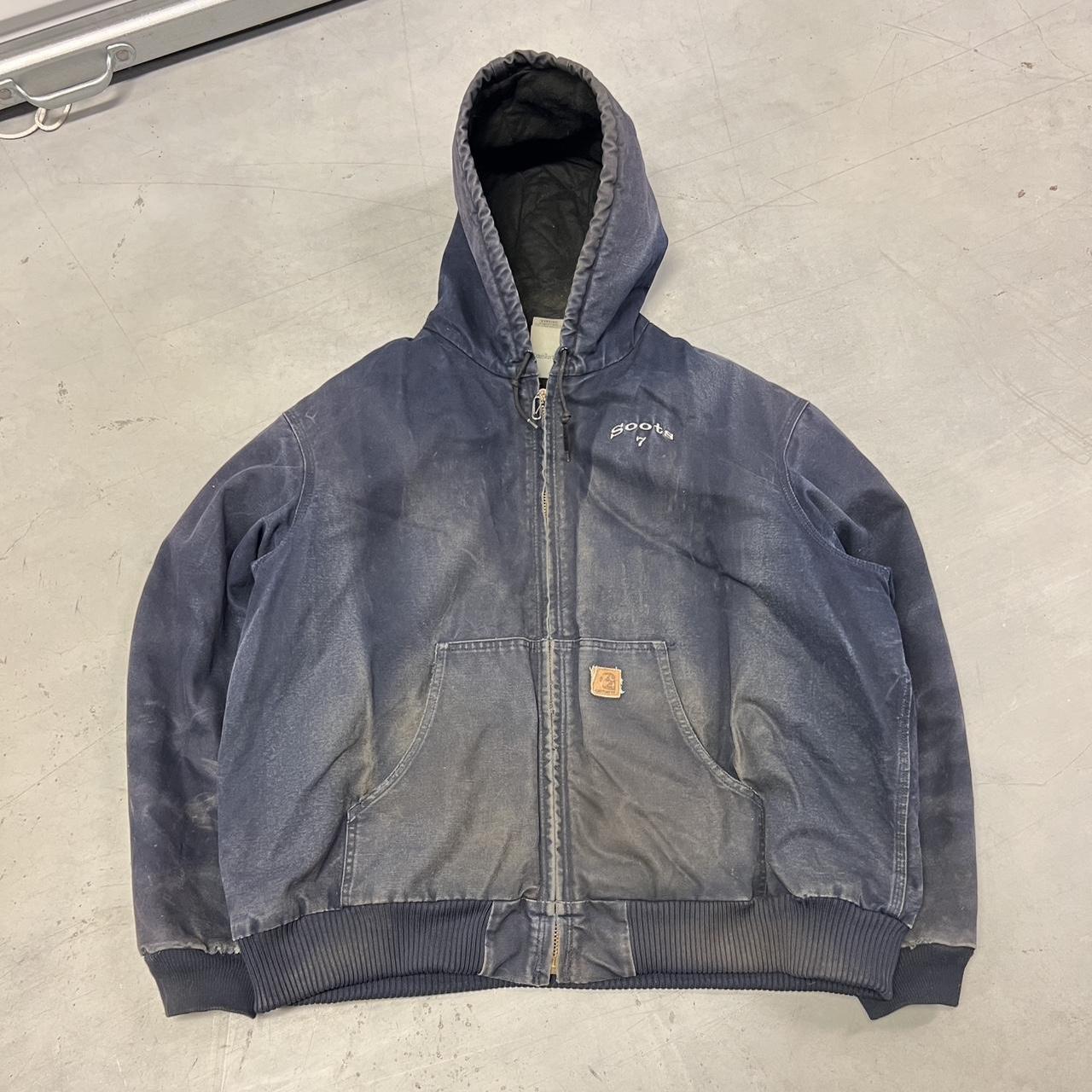 Vintage 80s Navy Carhartt Work Jacket... - Depop