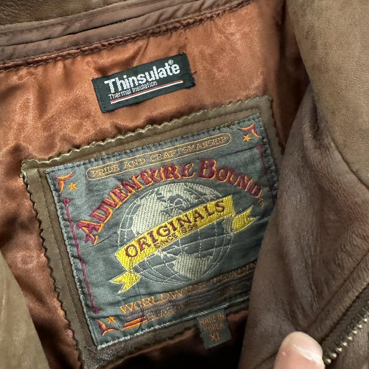 Vintage 90s Type A-2 Leather Jacket -About... - Depop