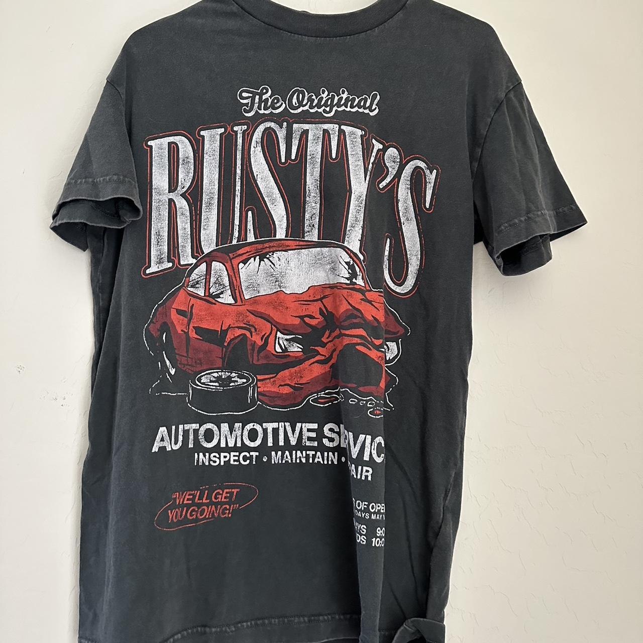 medium abercrombie and fitch graphic tee rusty’s - Depop