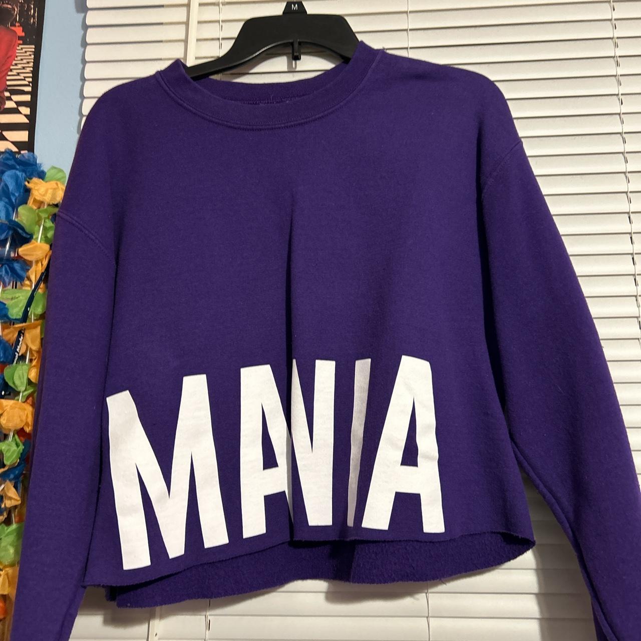 purple fall out boy MANIA cropped sweater - Depop