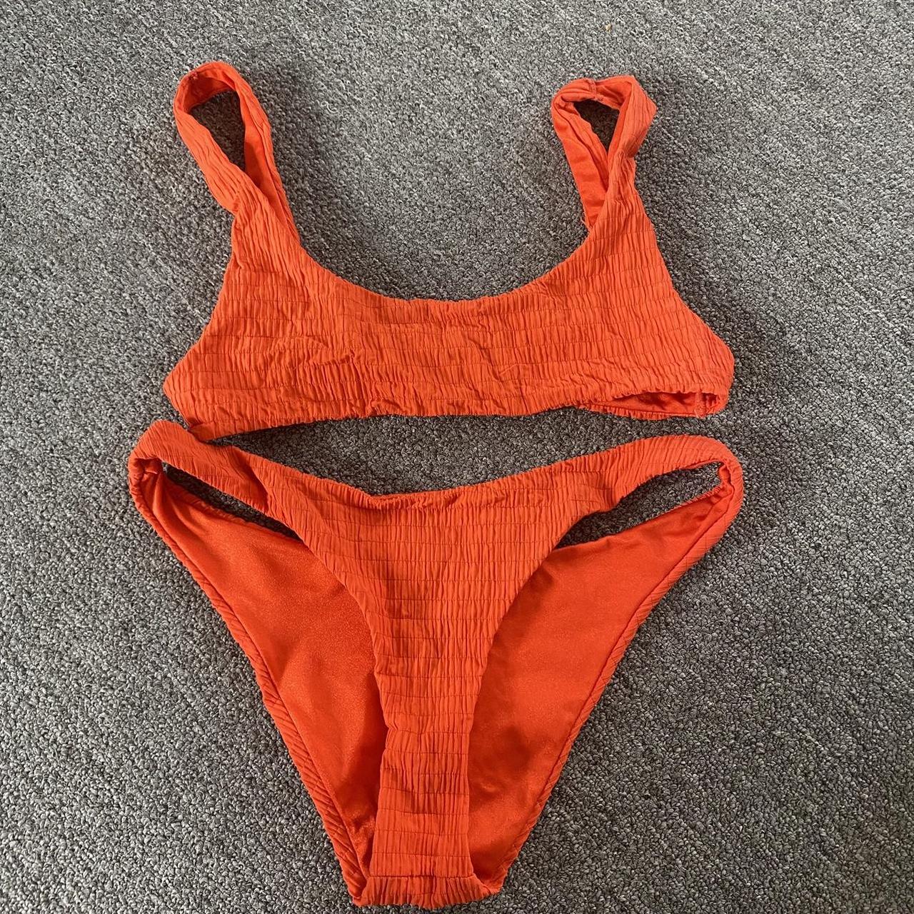 Triangl Women's Red and Orange Bikinis-and-tankini-sets | Depop