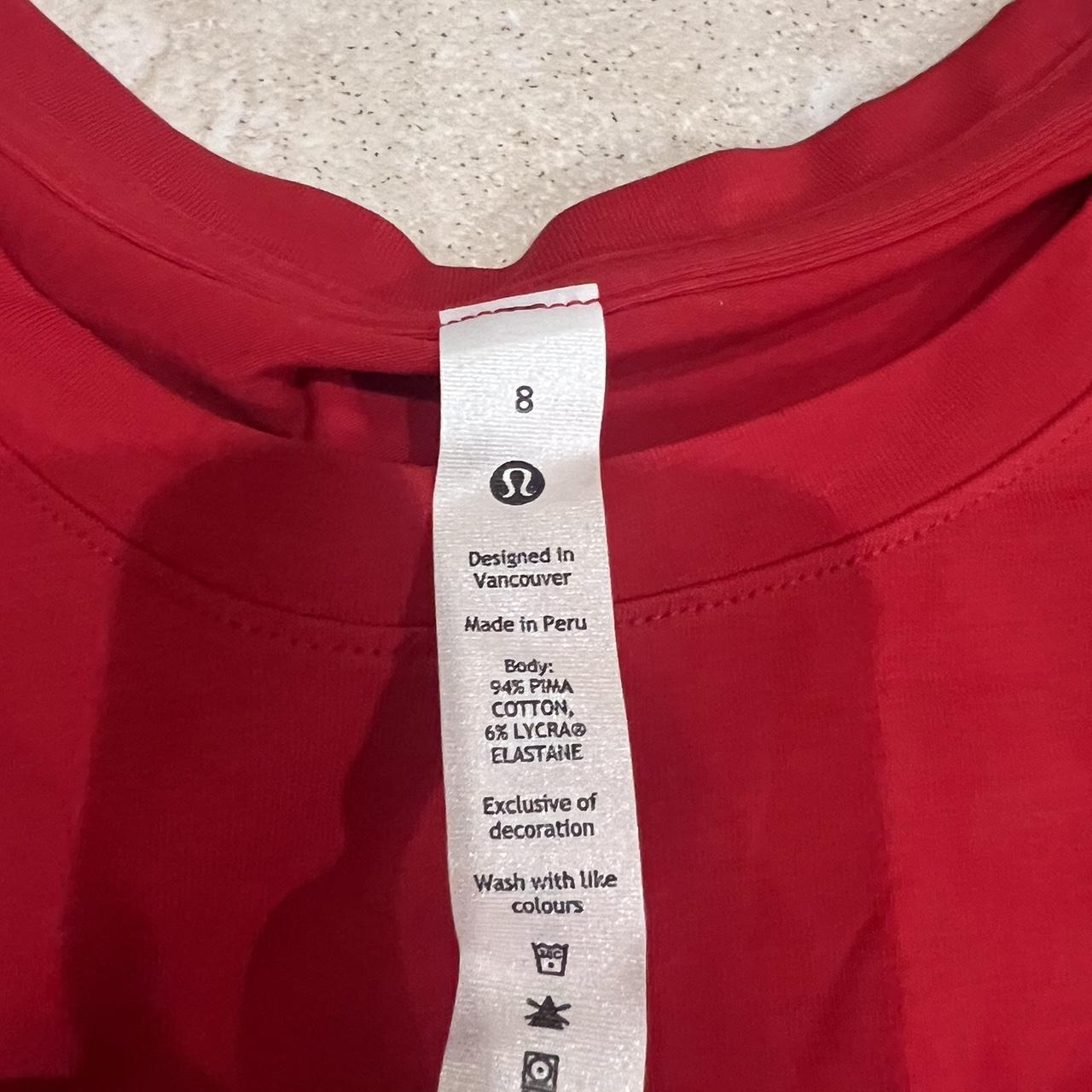 Lululemon Women's Red Shirt | Depop