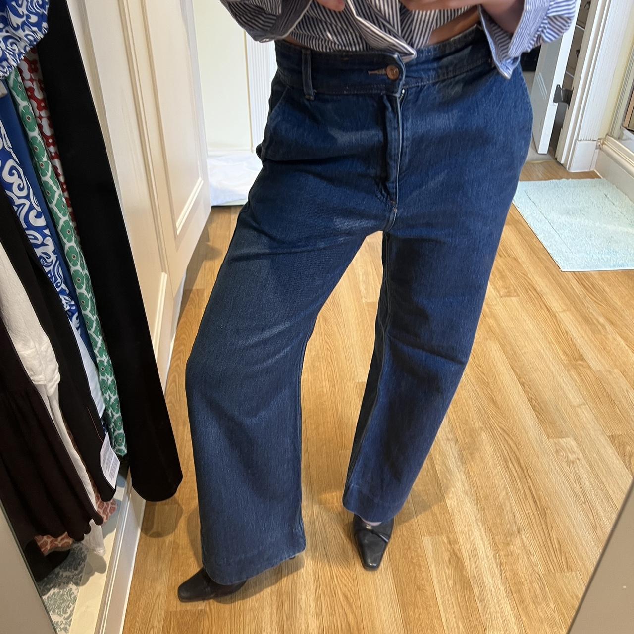 Amazing Indigo Blue/Dark denim jeans WEEKDAY! Wide... - Depop