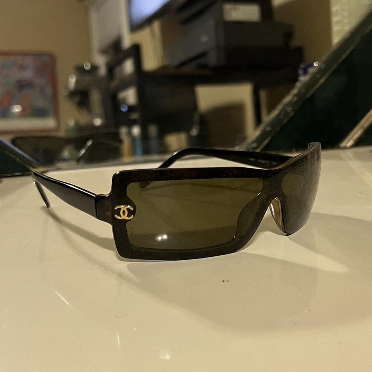 Authentic Vintage Chanel Sunglasses CC double... - Depop