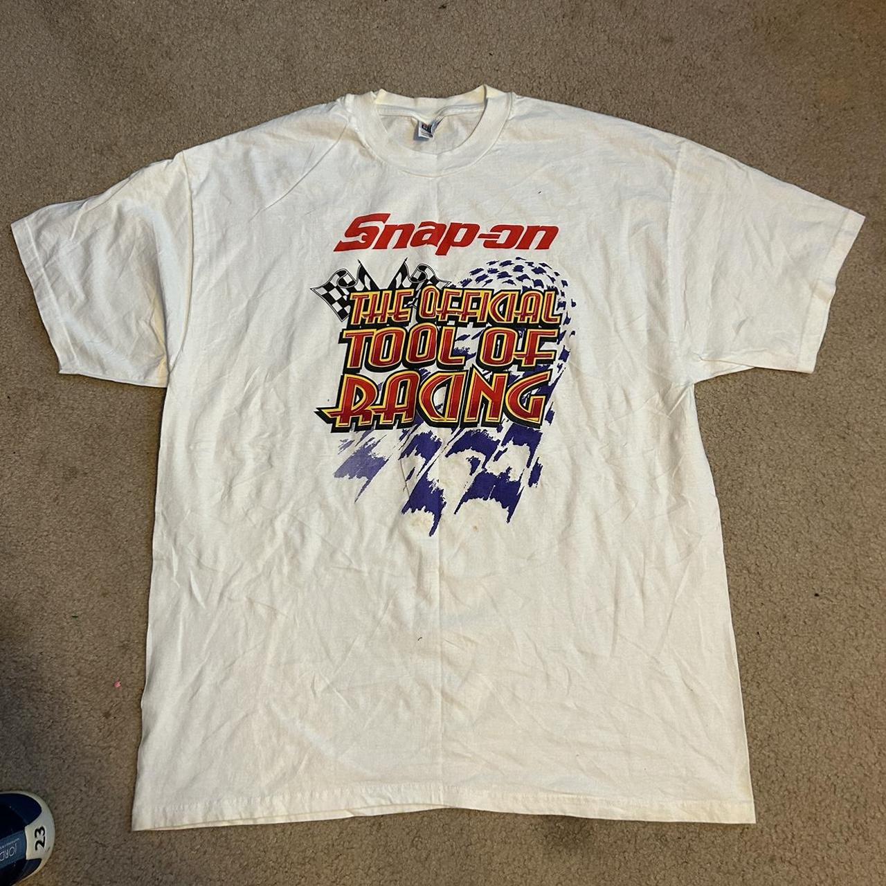 Vintage Nascar snap on shirt Super cool graphic Size... - Depop