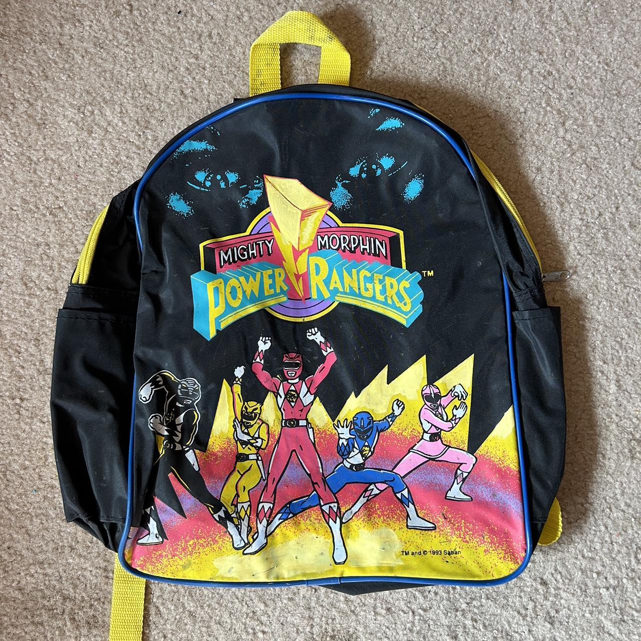 Vintage 90s Power Rangers Bookbag Dated 1993 Insane... - Depop
