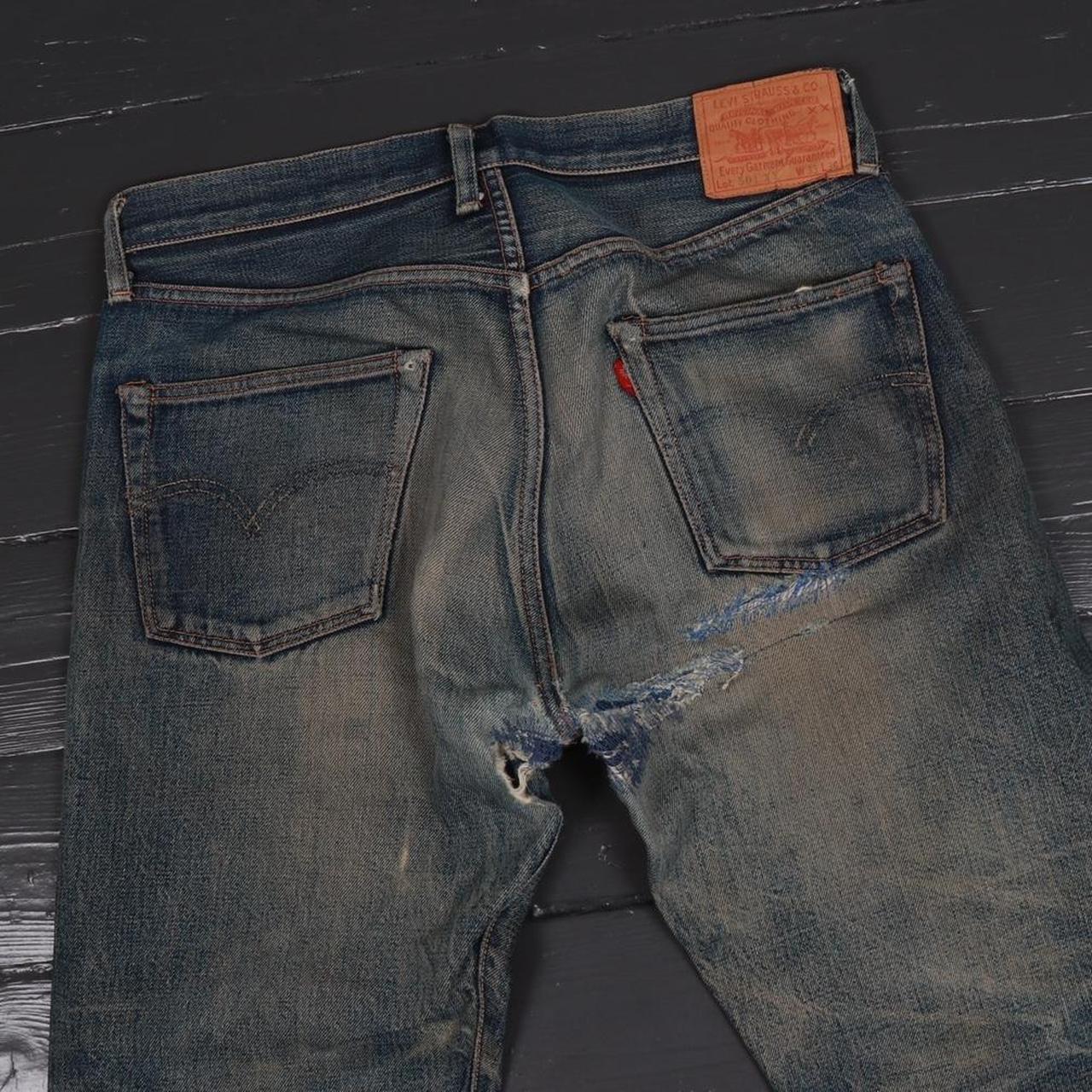 Levis LVC big E Jeans A lot of repair to crotch... - Depop