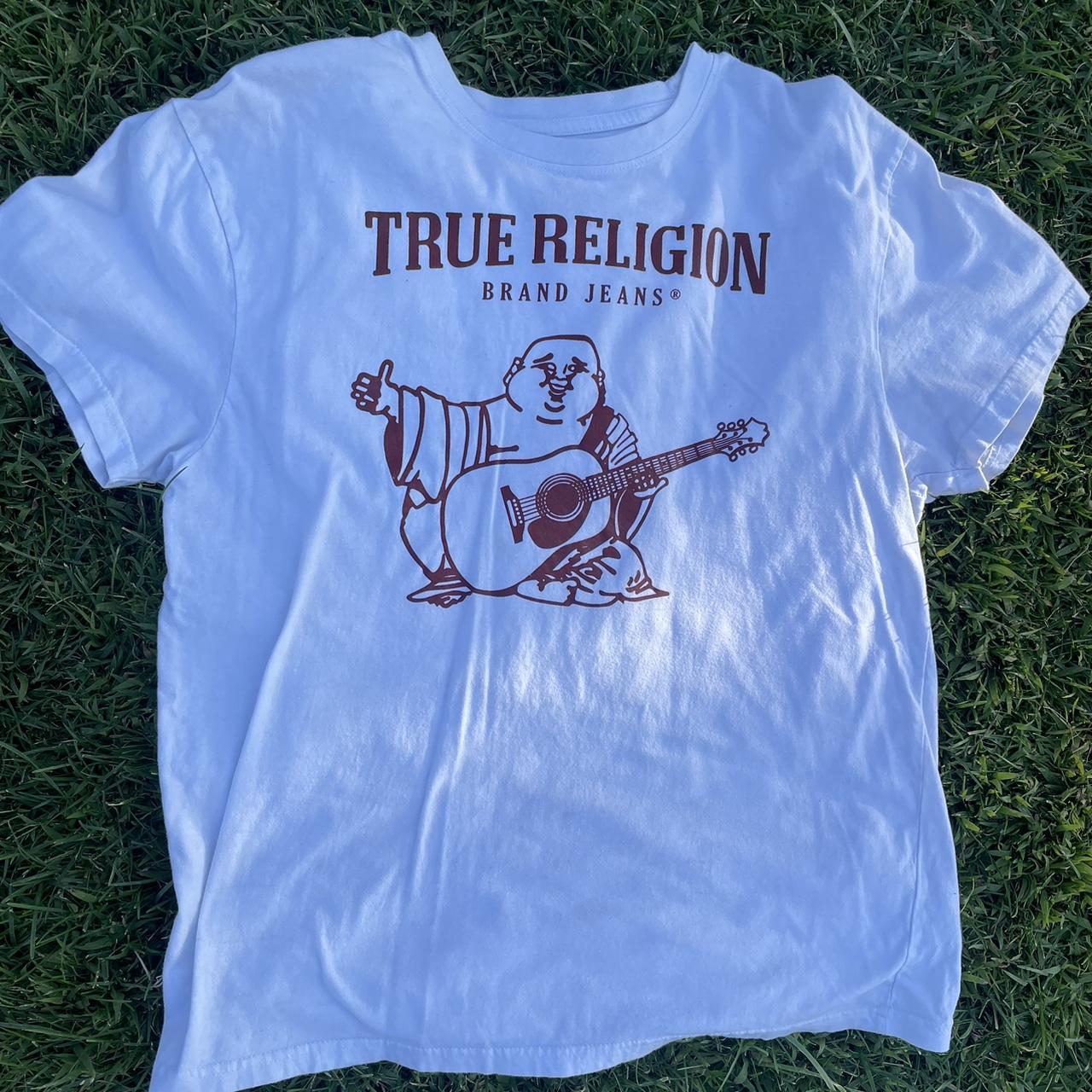 Vintage true religion t shirt well kept Basically... - Depop
