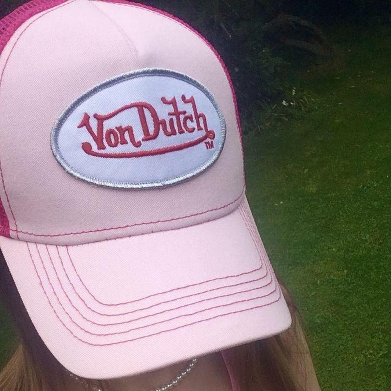 Cutest pink y2k original von Dutch trucker hat... - Depop