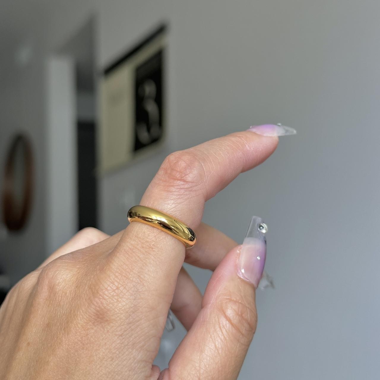 Minimalist gold plated ring Very chic design and... - Depop