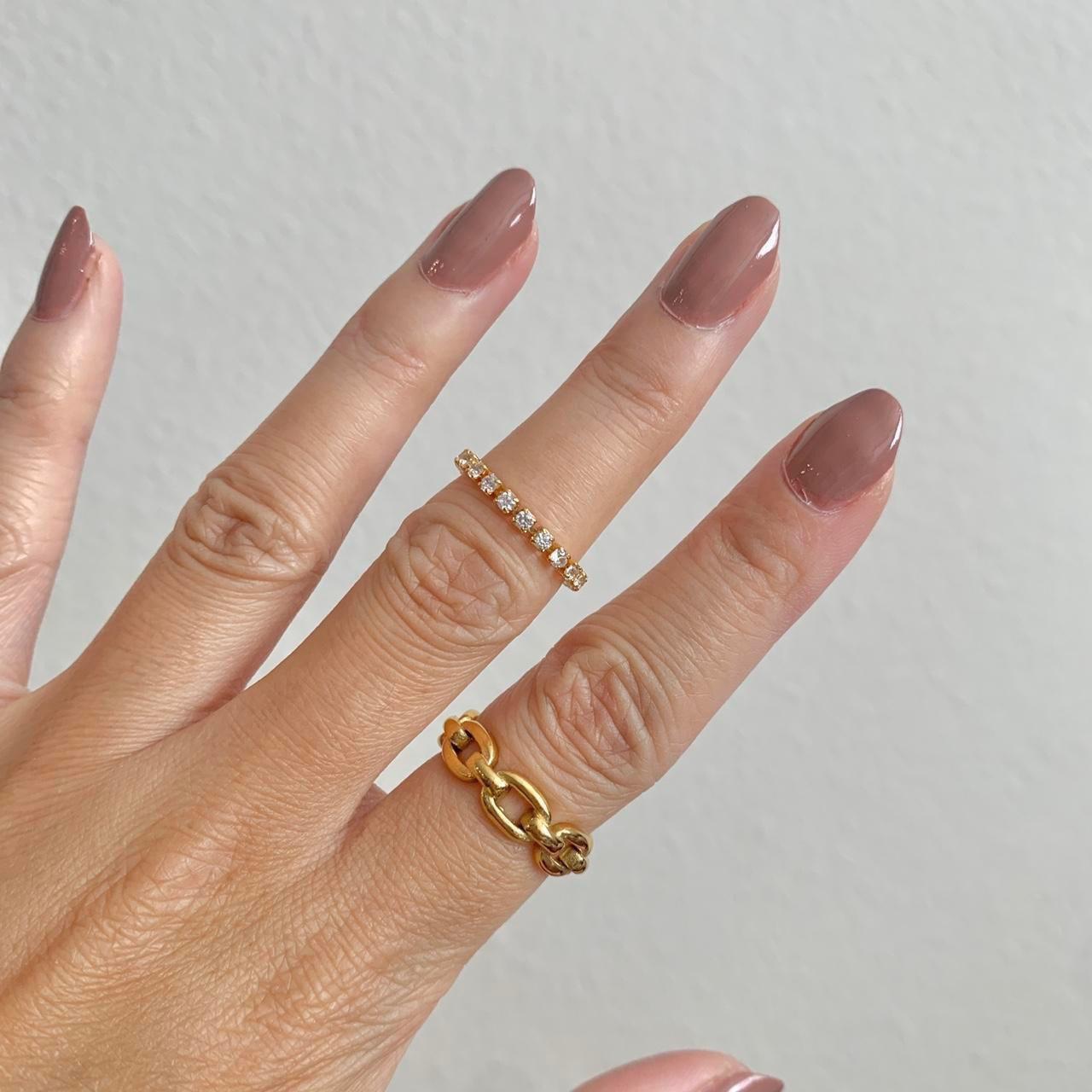 Minimalist twinkle gold hoop ring Very chic design... - Depop