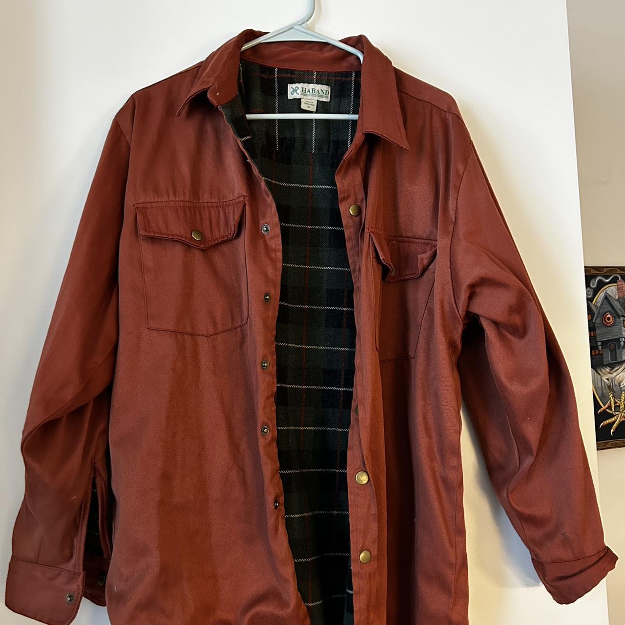 Vintage Burnt Orange/Red Haband Shacket Size... | Depop