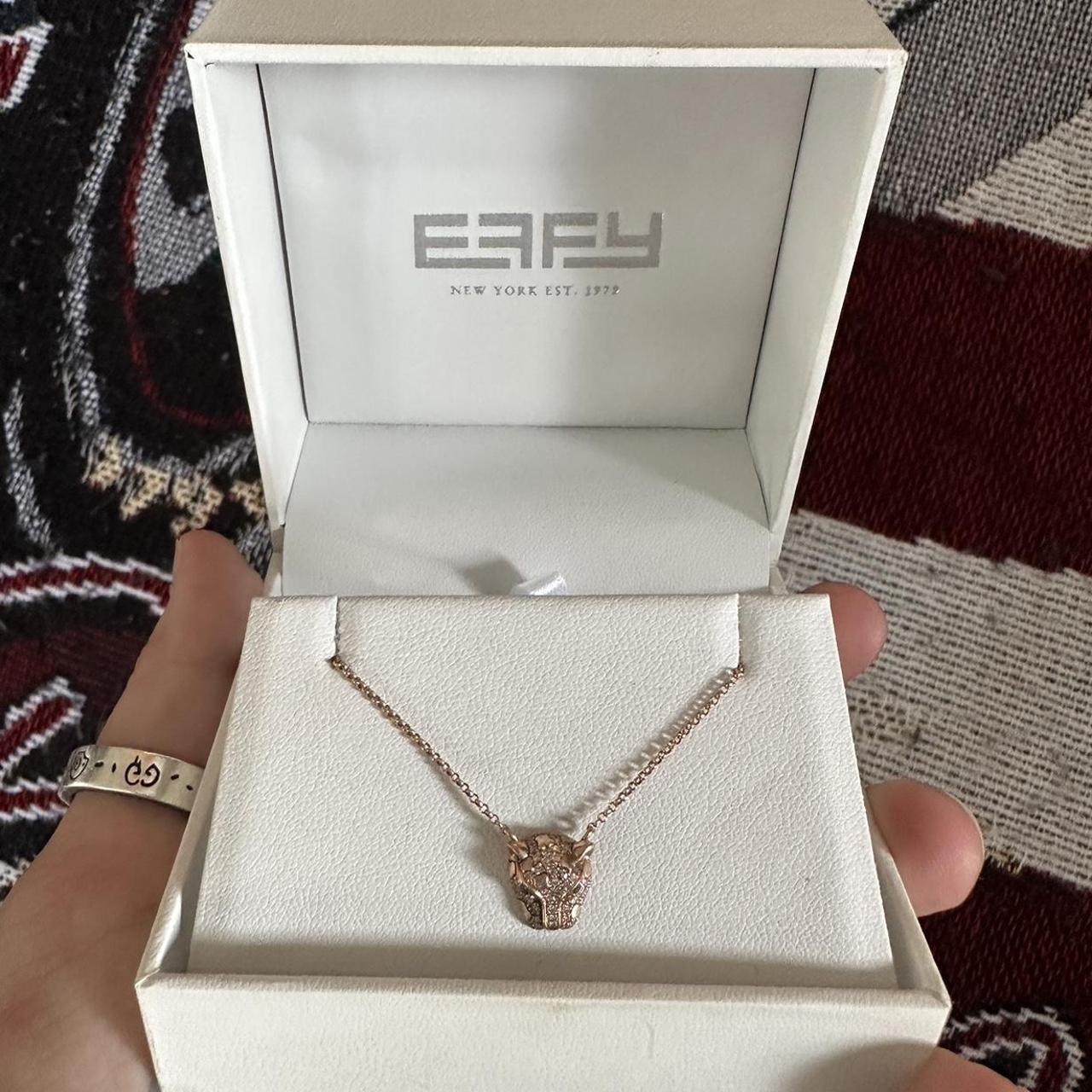 EFFY - solid rose gold jaguar head pendant &... - Depop