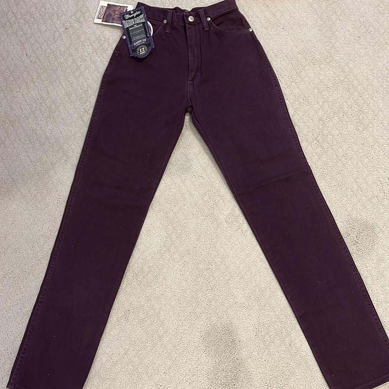 VINTAGE Bare Back Purple Wrangler Jeans Classic fit... - Depop