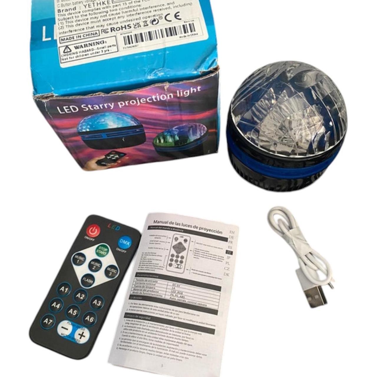 Multi-coloured LED starry projection light... | Depop