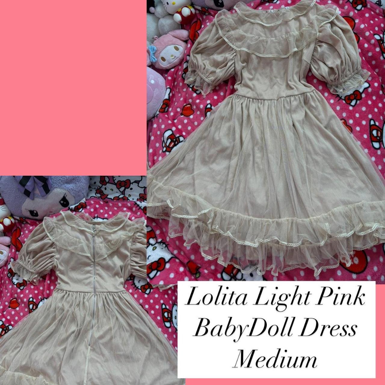 LOOKS MORE PINK IRL Lolita light pink babydoll... - Depop