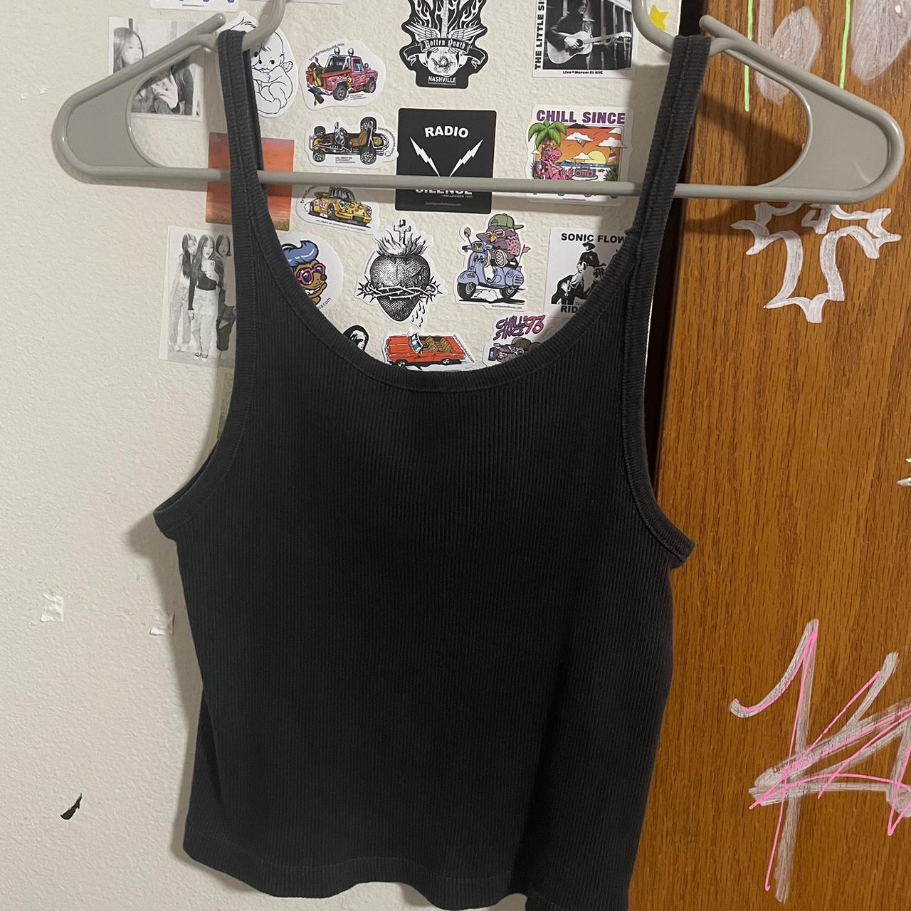 brandy melville wing heart tank top -barley ever... - Depop