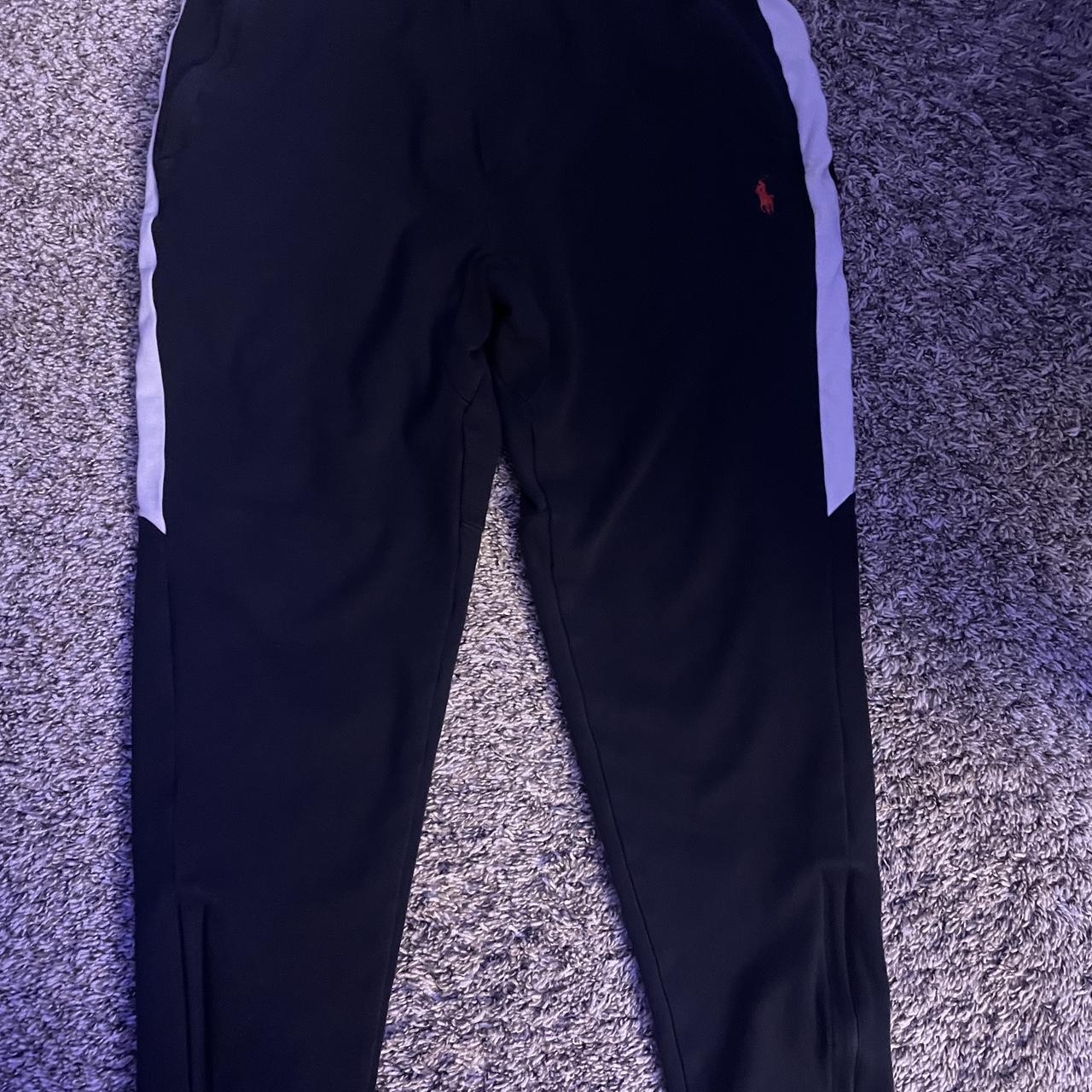 Polo Ralph Lauren Men's Black and Red Joggers-tracksuits | Depop