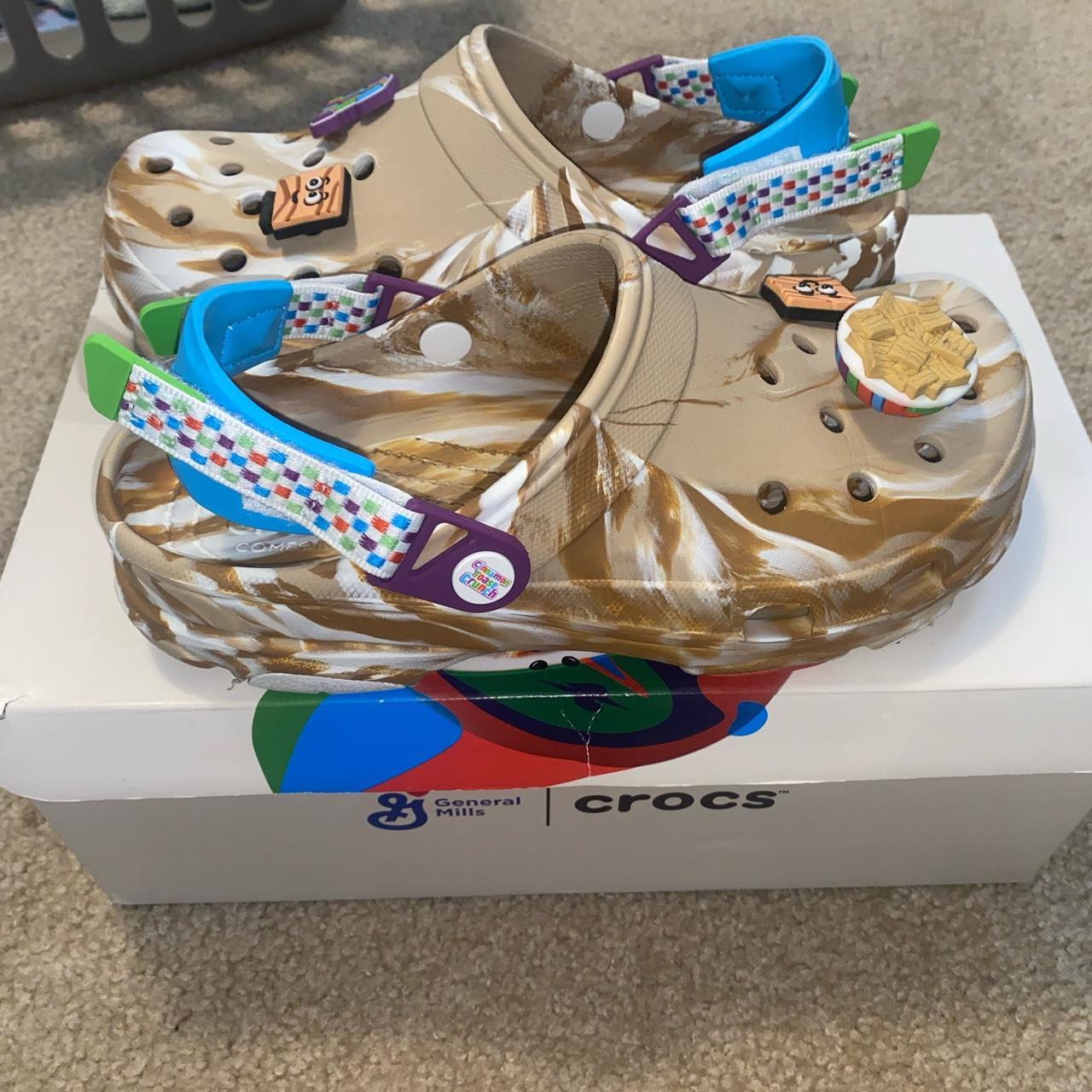 Cinnamon Toast Crunch crocs size worn no more then... - Depop