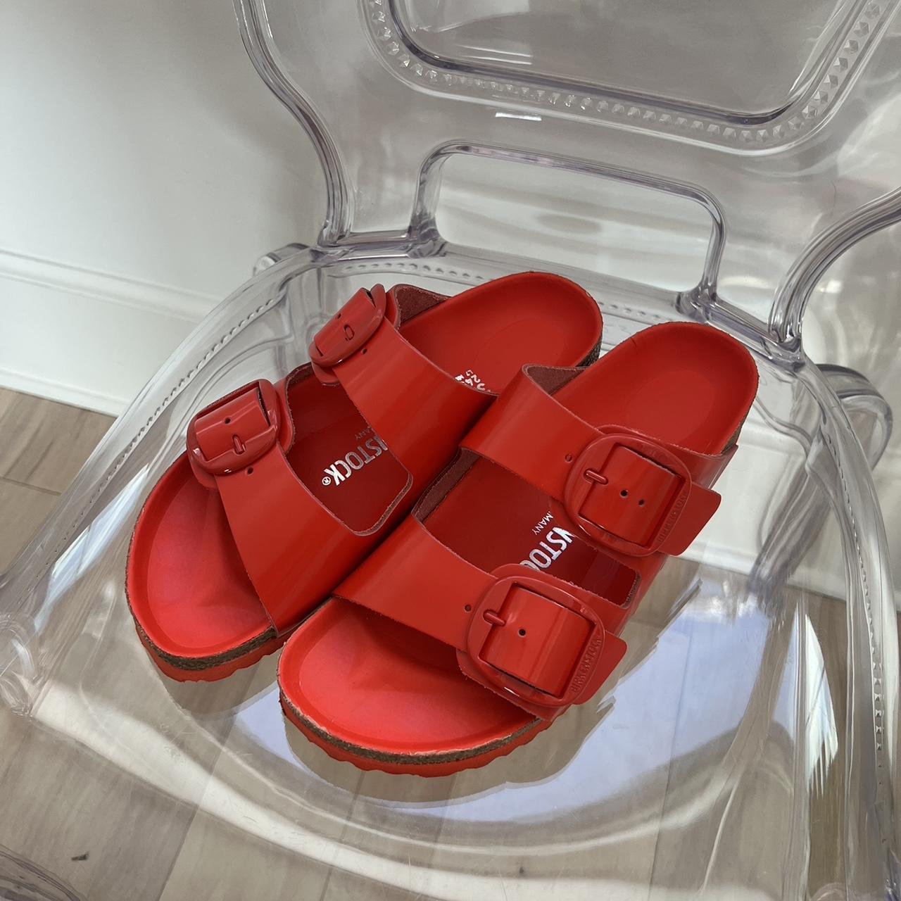 Active Red Arizona Essentials Birks ! Not new with... - Depop