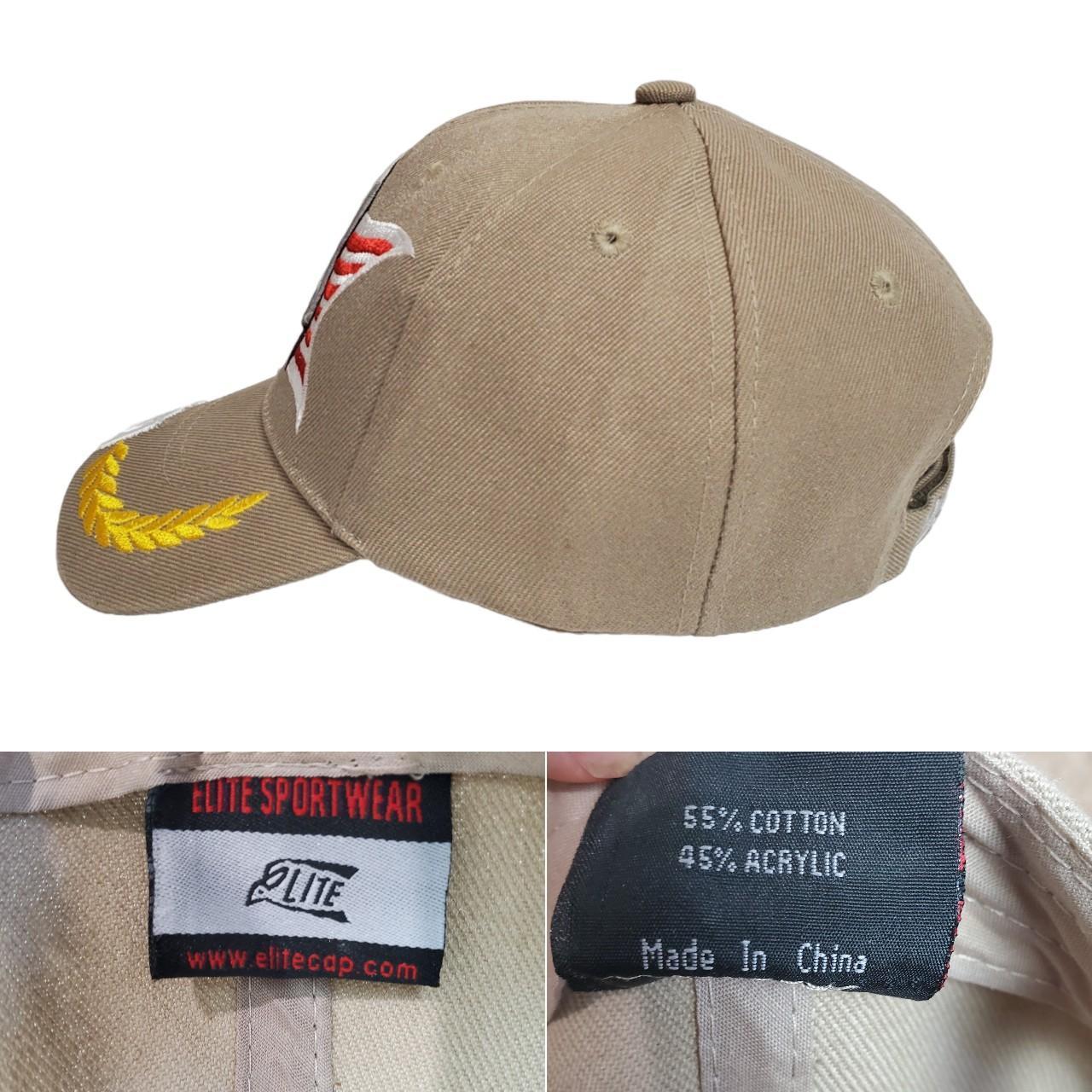 Tan American flag bald eagle embroidered... - Depop