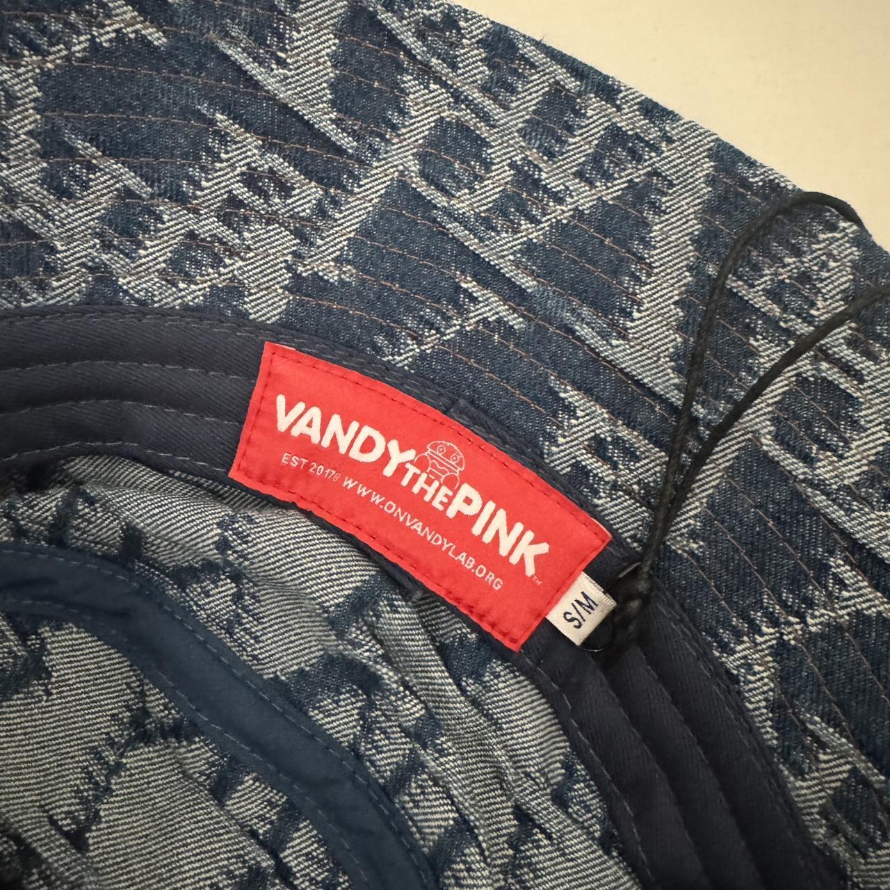 Vandy the pink denim logo bucket hat NWT SZ... - Depop