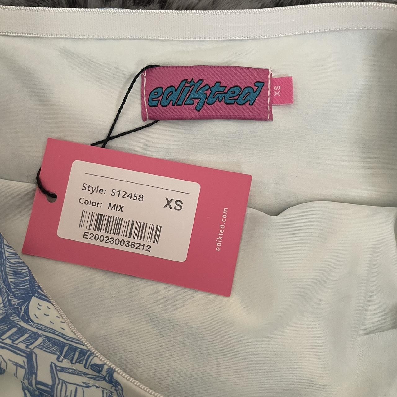 Edikted Delft Print Tube Top in blue 💙 brand new... - Depop