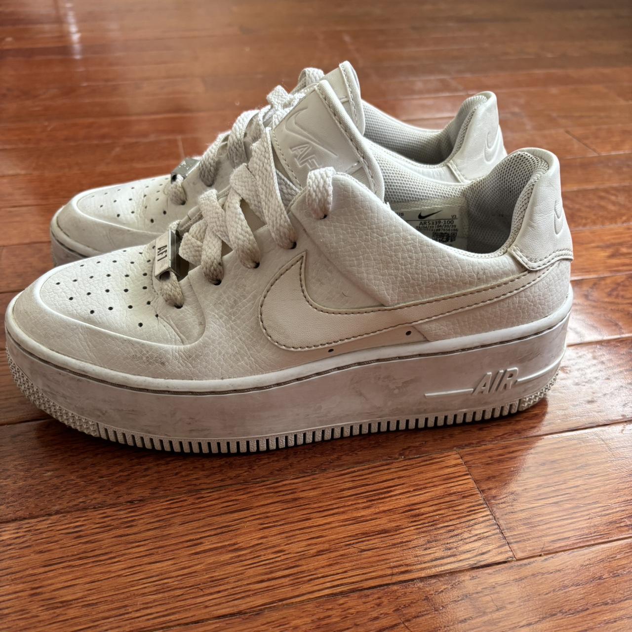 White Nike platform Air Force 1's Not a fan of low... | Depop