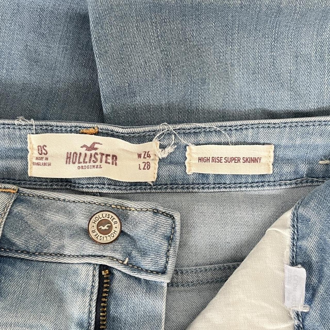 Hollister high rise super skinny jeans Size: 0... - Depop